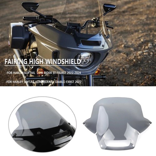 Gray Fairing High Windshield For Harley Softail Low Rider ST FXLRST ...
