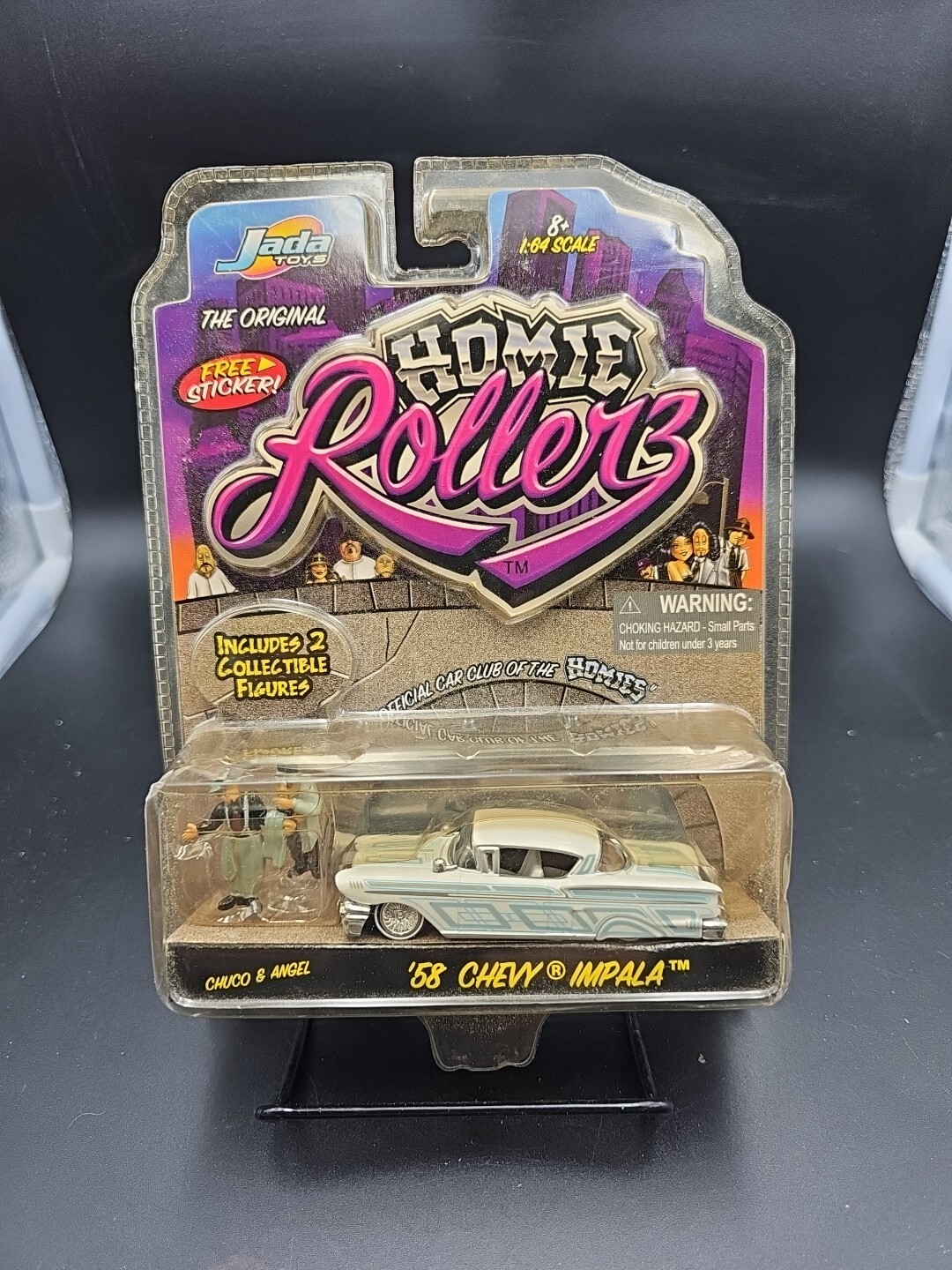 2004 Jada Toys Homie Rollerz WHITE 58 CHEVY IMPALA CHUCO & ANGEL ...