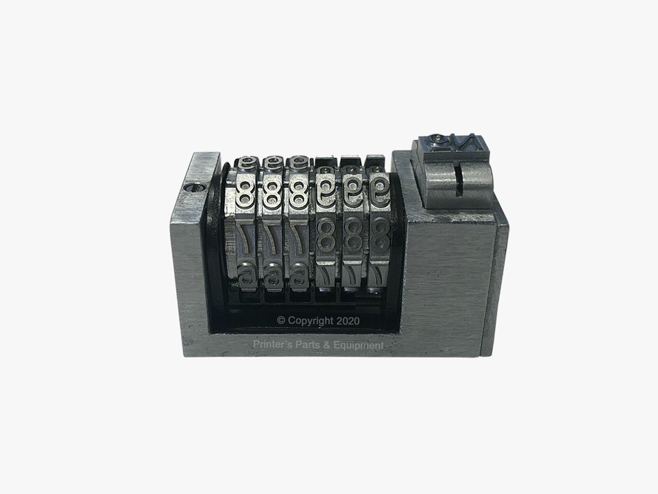 Numbering Machine 5/32" 6 Digits Backward Gothic (Steel) 3 Drop Zeros ...