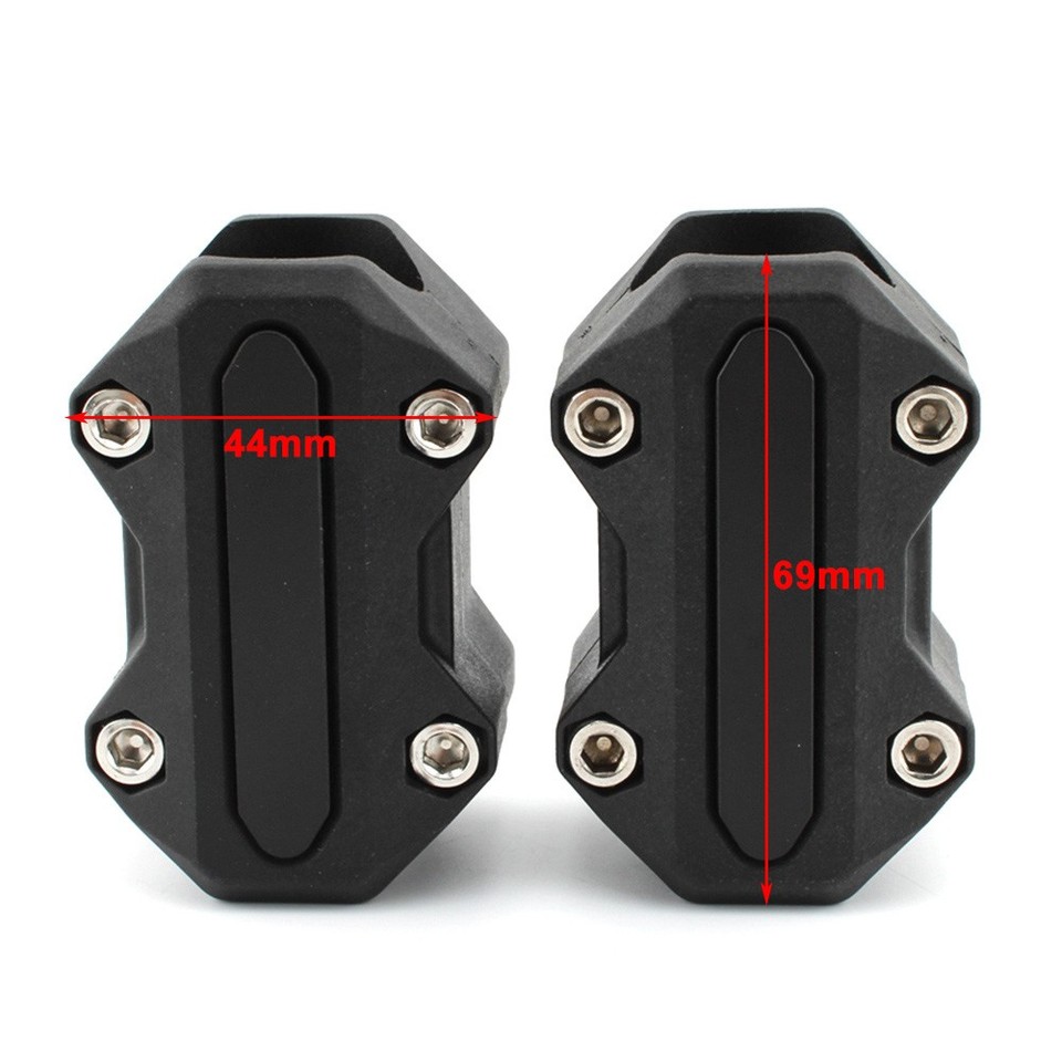 2X Motorcycle Universal Engine Bumper Guard Crash Bar Decor Protector ...