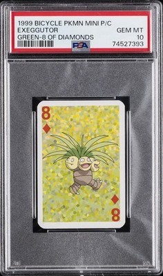 1999 BICYCLE POKEMON MINI PLAYING CARDS GREEN DECK EXEGGUTOR PSA 10 | eBay