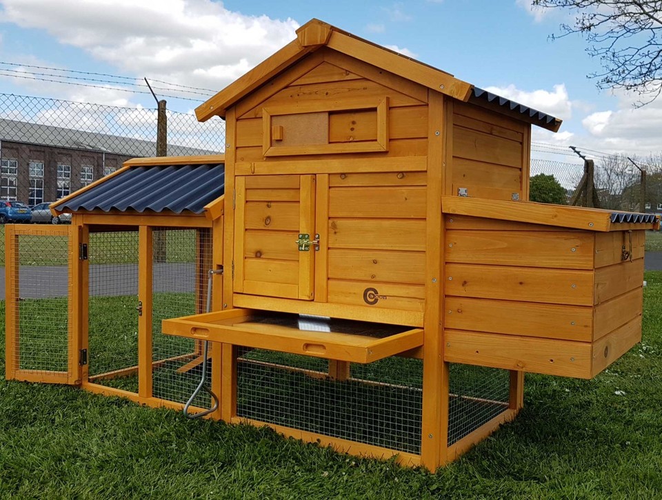 CHICKEN COOP RUN HEN HOUSE POULTRY ARK HOME NEST BOX COUP COOPS RABBIT ...