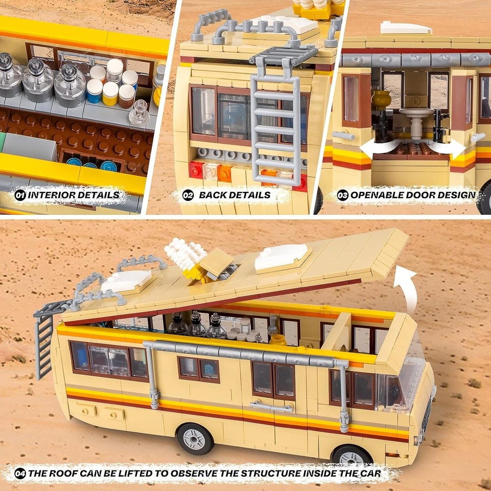 Building Block Set Breaking Bad RV Camper Van Heisenberg DIY Model Set ...