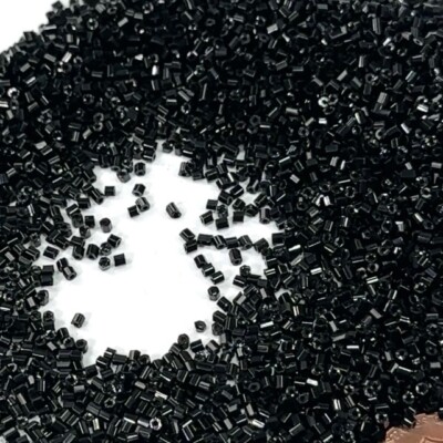 2 Cut Beads 12/0 Black Preciosa Ornela Traditional Czech Glass Beads ...