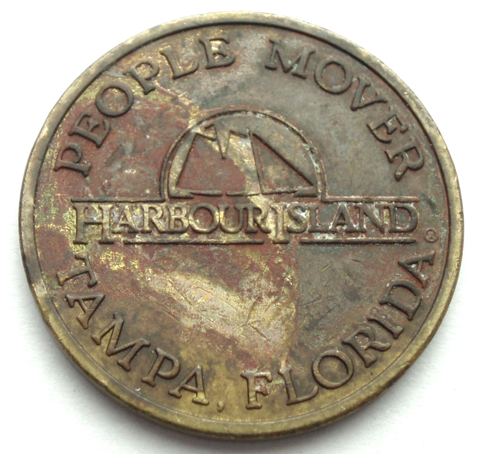 PEOPLE TOKEN MOVER HARBOUR ISLAND, TAMPA,FLORIDA 22.3mm 5g Brass. HH2.7 ...