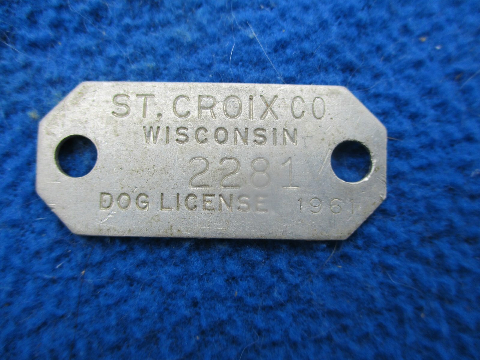 1961 WISCONSIN ST CROIX COUNTY DOG TAG LICENSE ALUMINUM 2 | eBay