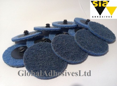 50pcs SIA Abrasives Scotch Brite 50mm Fine-Blue Roloc Twist Change ...