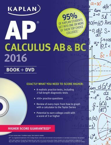 Kaplan AP Calculus AB & BC 2016: Book + DVD 9781625231437| eBay