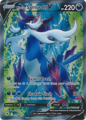 Hisuian Samurott V (Full Art) 176/189 Ultra Rare Astral Radiance ...