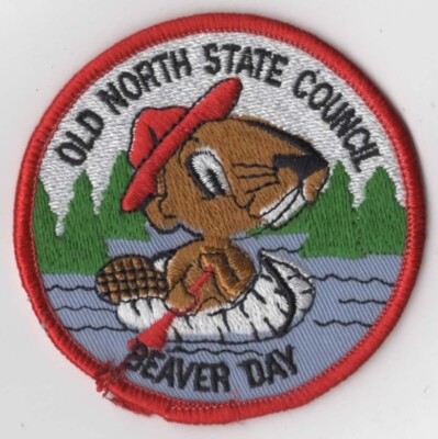 Beaver Day Old North State Council BSA Patch RED Bdr. [CA4325] | eBay
