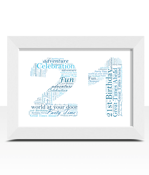 Personalised 21st Birthday Gift - Twenty First Birthday - Number 21 ...