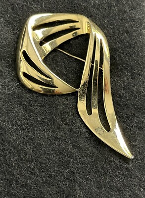 Vintage M Jent Signed Gold Tone Pin Brooch | eBay
