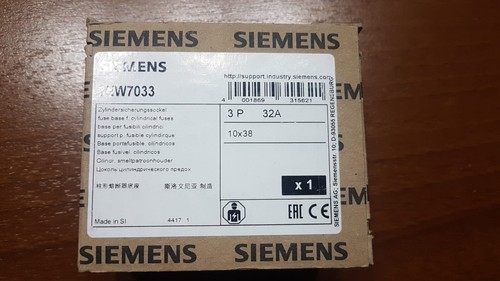 3NW7033 - SIEMENS BASE SEZ.X FUS. CILINDR.10X38 3P 32A 3UM | eBay