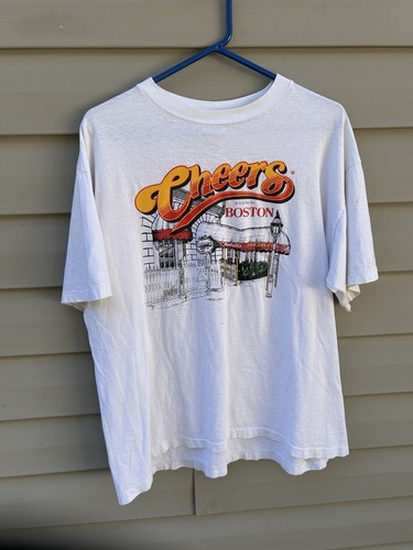VTG Cheers Boston 1992 T Shirt Sof Tee Size XL White Single Stitch Made ...