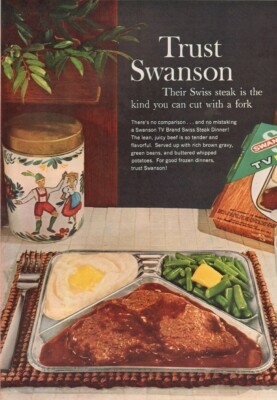 Retro Swanson TV Dinner Advertising 1960 13x19 Reprint POSTER FREE ...