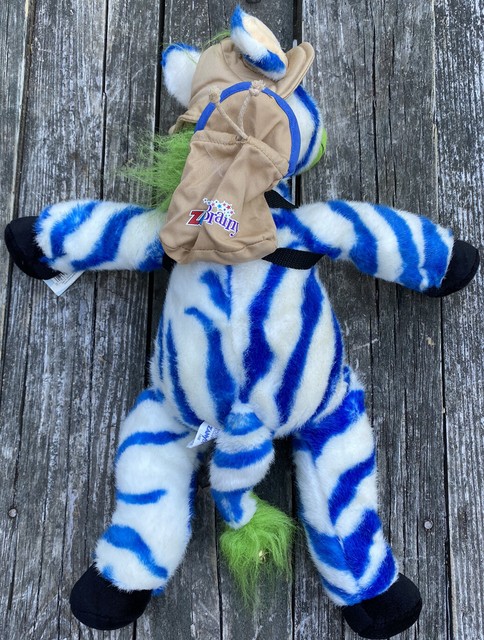 Zany Brainy Zipes The Safari Zebra Plush Stuffed Animal Toy 20" Tall ...