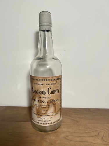 Rare Bourbon Whiskey Anderson County Kentucky Spring 1898 Bottle | eBay
