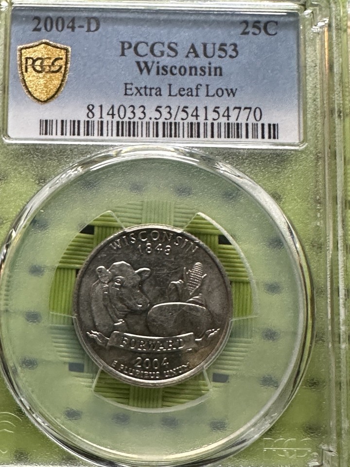 2004 D Wisconsin Low Leaf Error Quarter, Uncirculated, Type 25c Coin | eBay