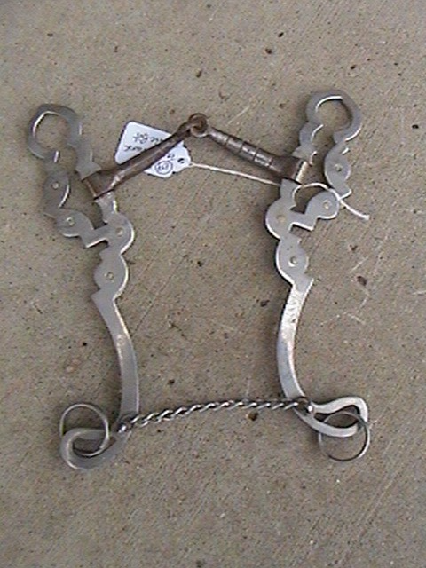 FANCY VINTAGE CUT OUT GERMAN SILVER ENGRAVED SHOW SNAFFLE BIT BRIDLE ...