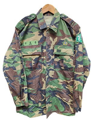 Genuine ROK South Korean Army Issue Woodland Camo Combat Tactical Shirt ...