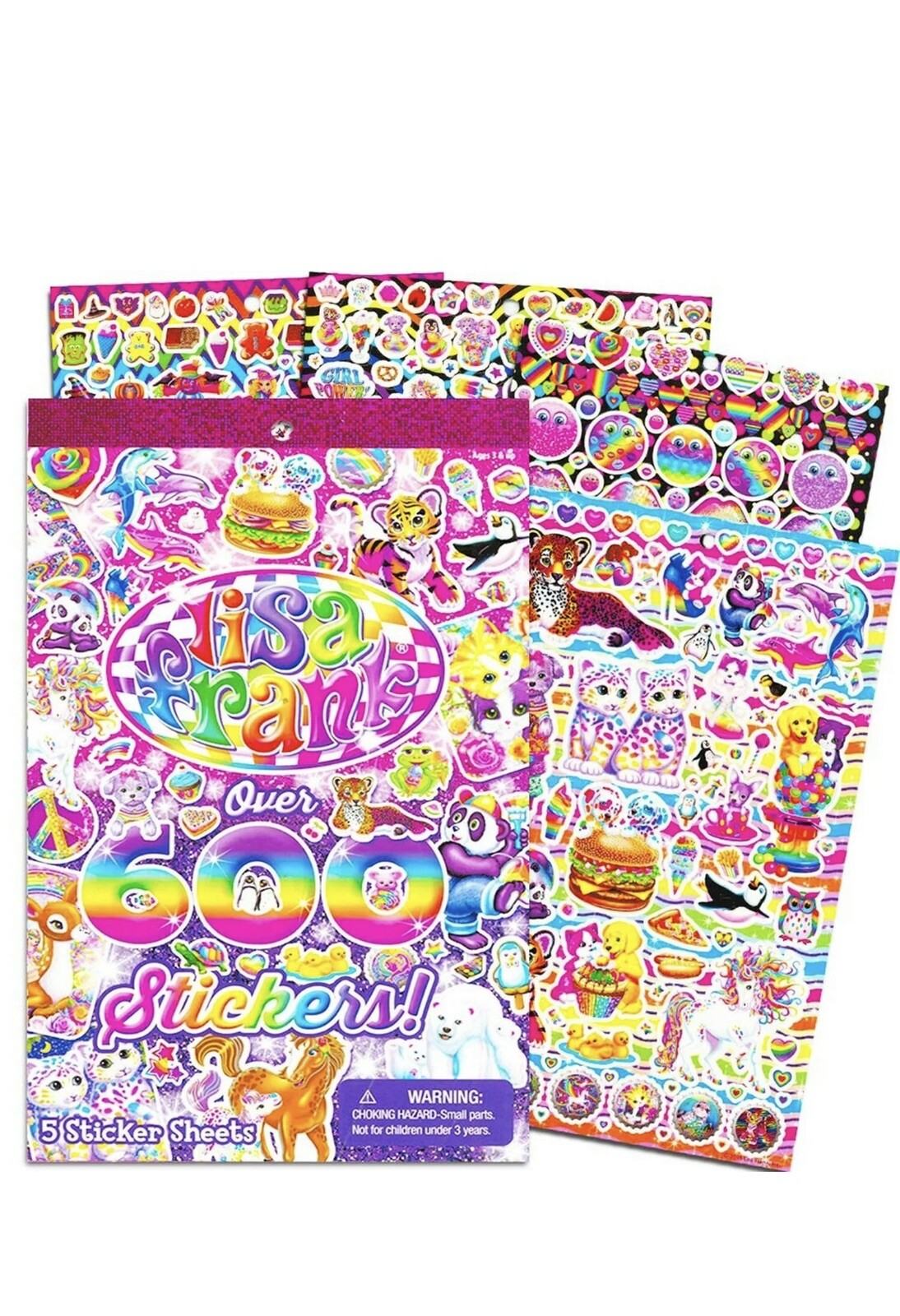 Lisa Frank Sticker Book 600+ Stickers Brand New | eBay
