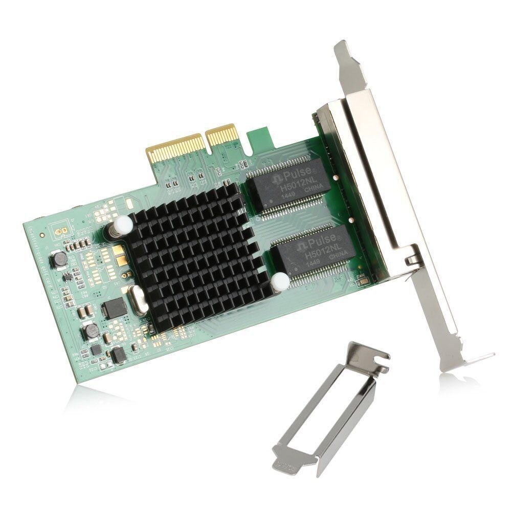 NEW Intel I350-T4 PCI-Express PCI-E Four RJ45 Gigabit Ports Server ...