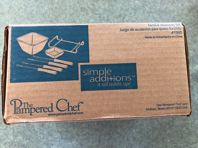 The Pampered Chef Simple Additions Fondue Accessory Set #1965 for sale ...