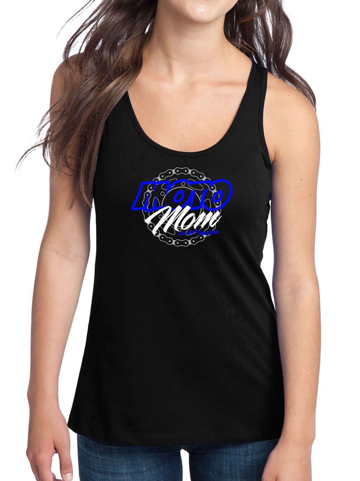 MOTO MOM RACERBACK TANK TOP SHIRT JUST RIDE MOTOCROSS MX ATV QUAD | eBay