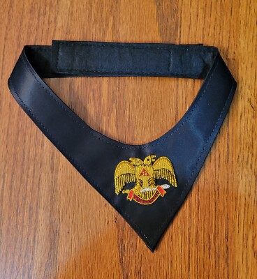Masonic Lodge Black Cravat with 32nd Degree Hand Embroidered | eBay