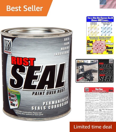 Satin Black Rustseal -1 quart, Covers 50 Sq Ft, Proven Rust Prevention ...