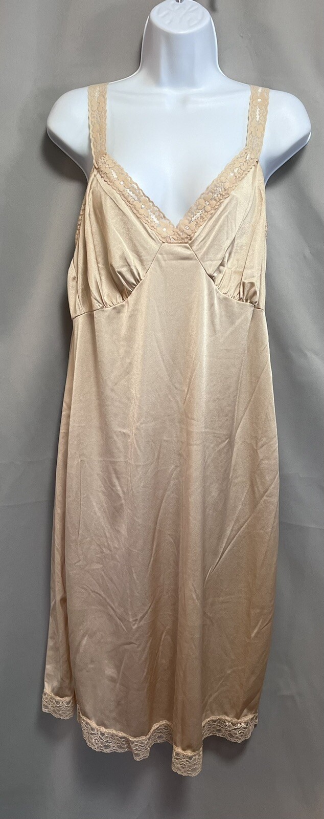 Vantage Vassarette Women’s Beige Sz 1X Nylon Lace Ful… - Gem