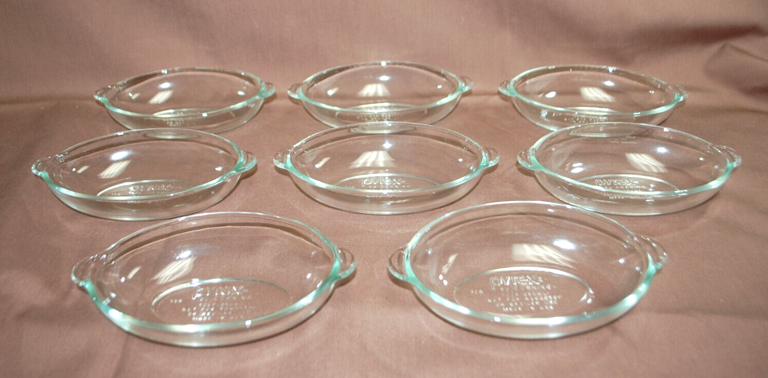 Pyrex #328 Clear Glass Individual Oval 1 Cup Baking Dishes Lot of 8 ...