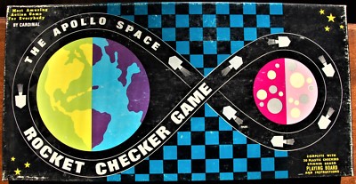 The Apollo Space Rocket Checker Game (1967) by Cardinal, Unplayed ...