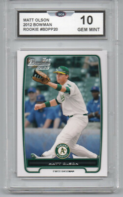 2012 BOWMAN MATT OLSON ROOKIE BASEBALL CARD ATLANTA BRAVES FIRST ...