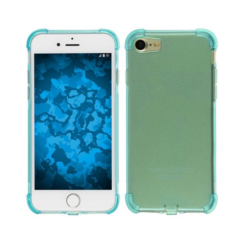 Silicone Case For Apple iPhone 8 Blue Shock-Proof + 2 Screen Protectors ...