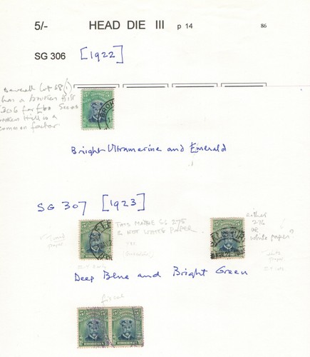 1913 RHODESIA BSAC - 5 shillings ADMIRAL page - ex HALLATT - SG 306 ...