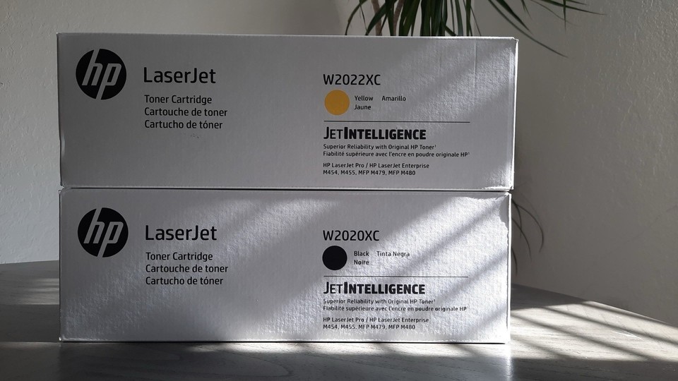 GENUINE HP 414X W2020XC Black And W2022XC Yellow TONER CARTRIDGES | eBay