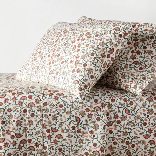 Twin/Twin XL 400 Thread Count Performance Sheet Set Warm Floral ...