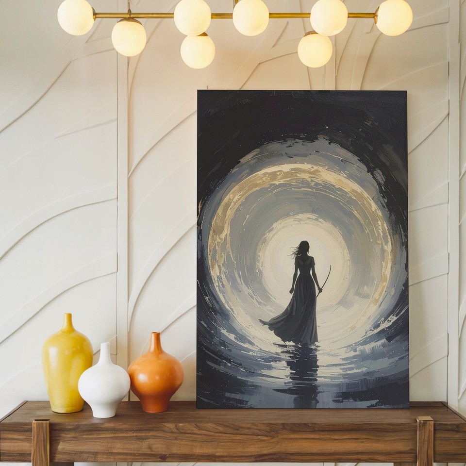 Portal Of Light Canvascloaked Figure At Mystical Gateway Wall Art | eBay