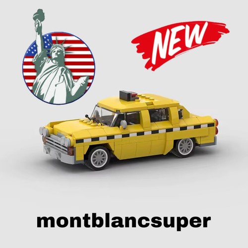 New York Yellow Checker Taxi 324 Pcs Building Brick Set MOC - FREE ...