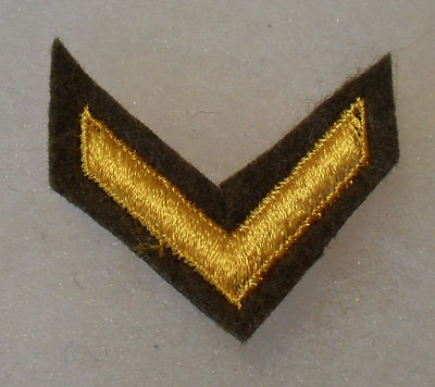 WWI GOLD EMB ON BROWN WOOL OVERSEAS AND WOUND CHEVRON (1) 1930'S/40/S ...