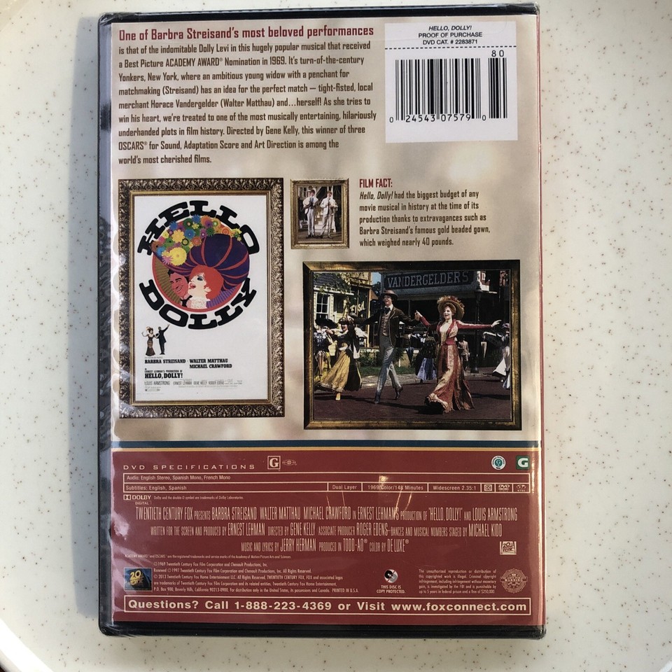 Hello, Dolly! [1969] (DVD, 2013) Barbara Streisand Walter ...