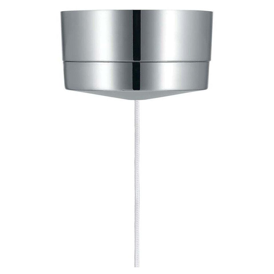 Chrome Pull Cord Light Switch Bathroom Ceiling Round On/Off Pullcord ...