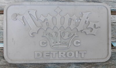 Taints Detroit Vintage Original Hot Rod Car Club Plaque Rare NOS Cast ...