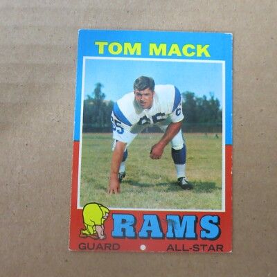 Tom Mack 1971 Topps #94 Los Angeles Rams U Michigan HOF | eBay