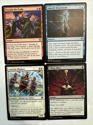 MTG (4) Card Mixed Lot | Village Rites, Impede Momentum, Provoke The ...