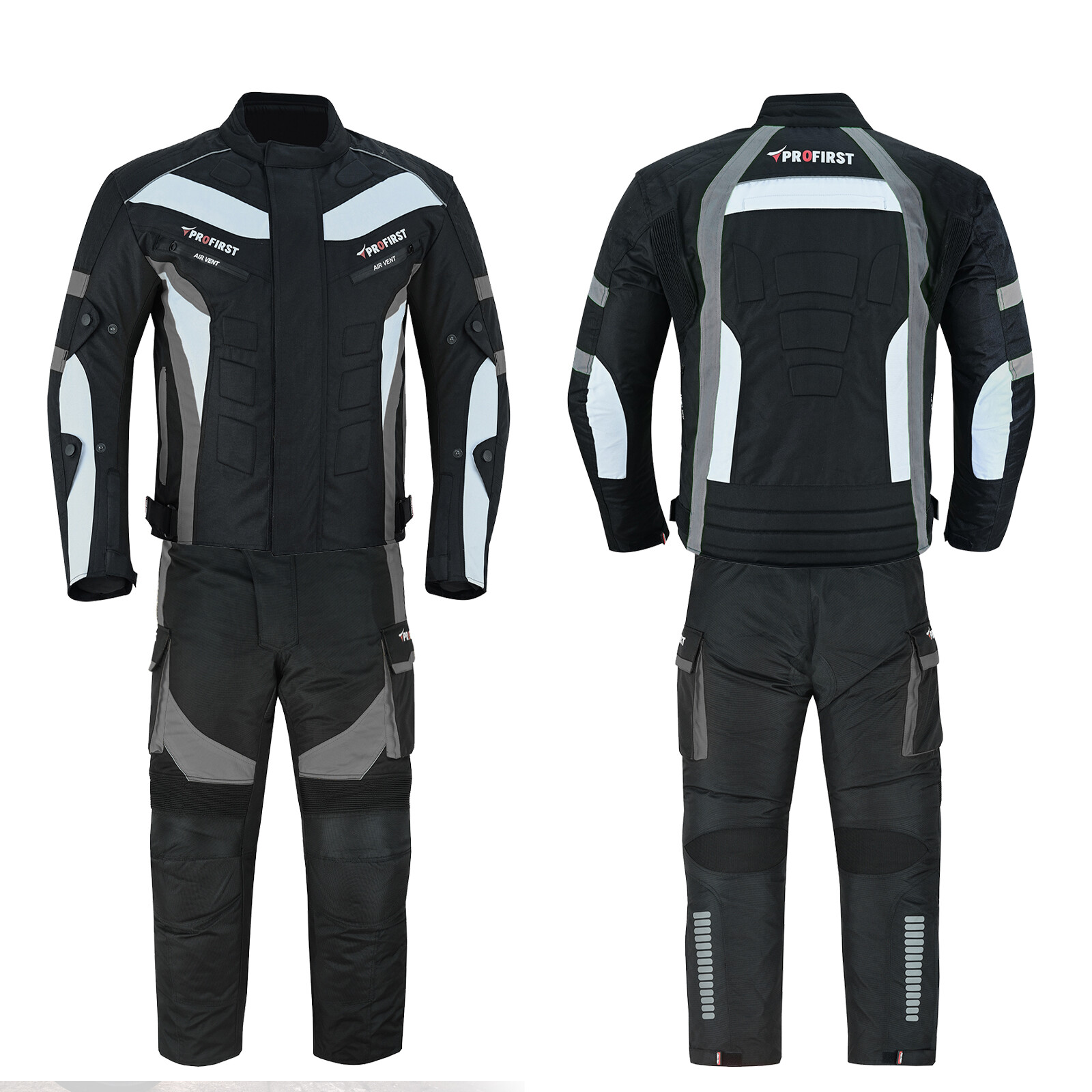 Men 2 Piece Motorbike Suit Waterproof Textile Armoured Motorcycle ...