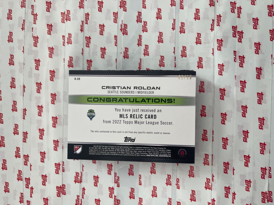 2022 Topps MLS orange Parallel Relic Cristian Roldan R-CR | eBay