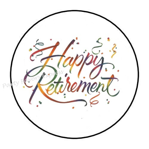 30 HAPPY RETIREMENT ENVELOPE SEALS LABELS PARTY FAVORS STICKERS 1.5 ...