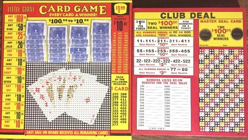 $1.00 Club Deal & Little Giant Card Punch Card Game Board Play Raffle ...